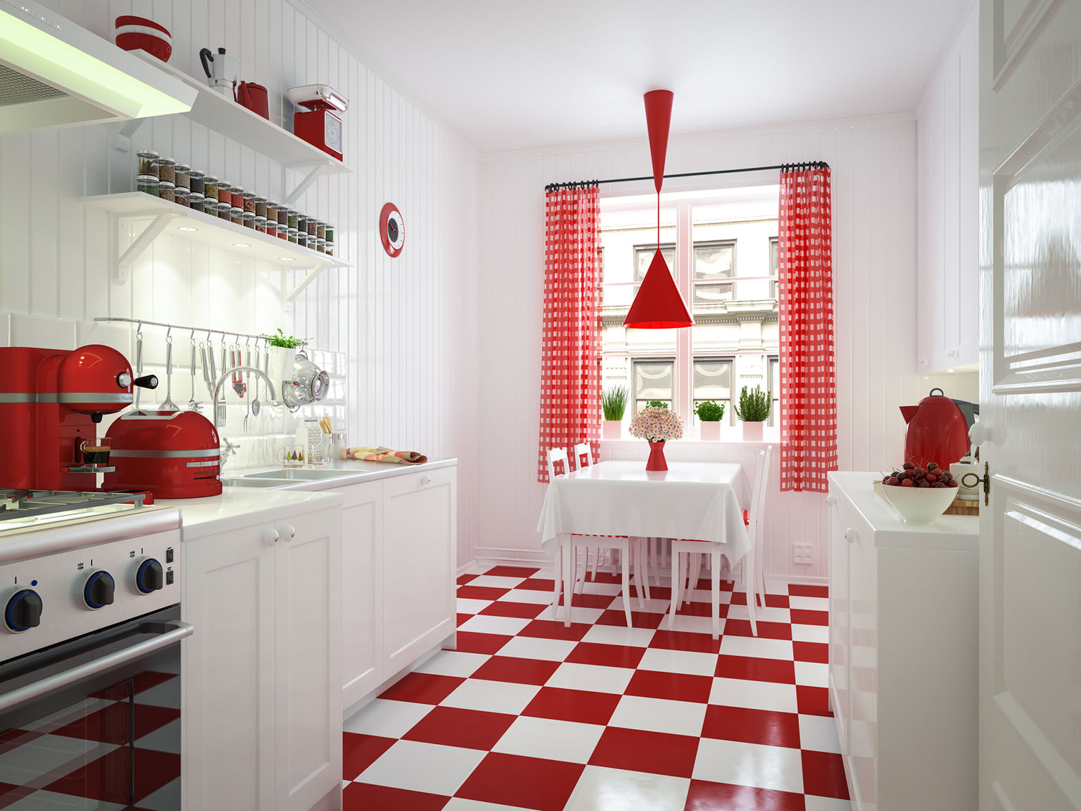 Checkered Kitchen Jigsaw Puzzle