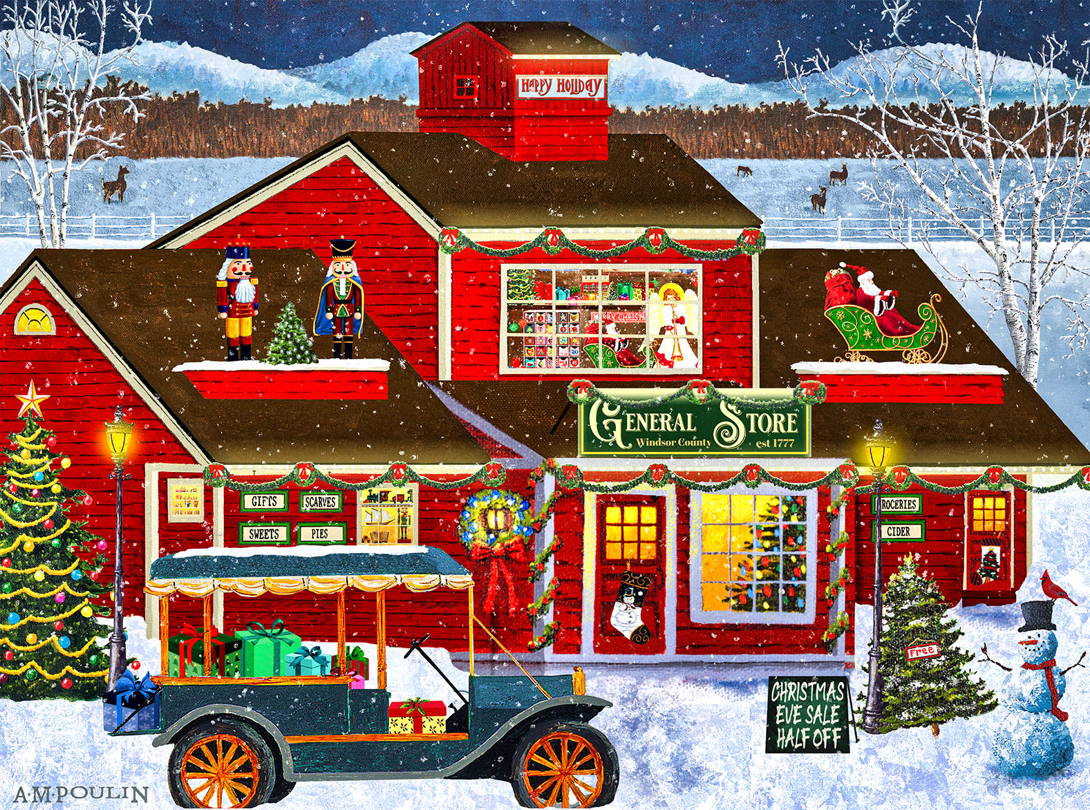 Christmas General Store Jigsaw Puzzle