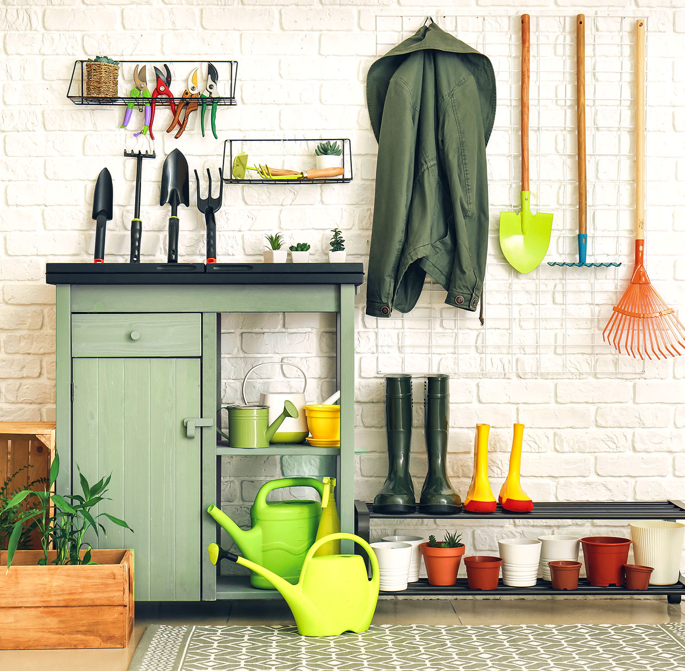 Garden Bench and Tools Jigsaw Puzzle