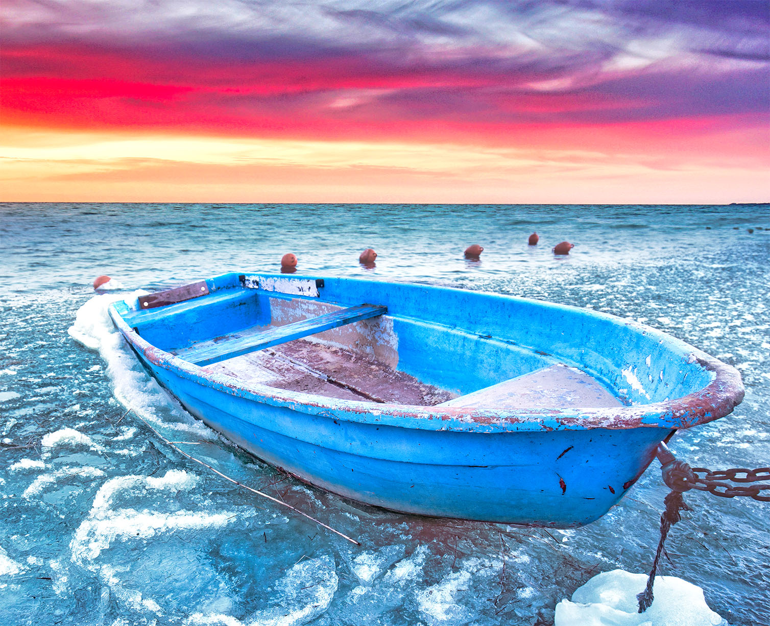 Ice Cold Sunset Jigsaw Puzzle