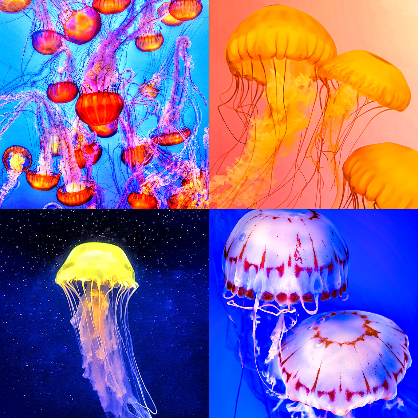 Jellyfish Collage Jigsaw Puzzle
