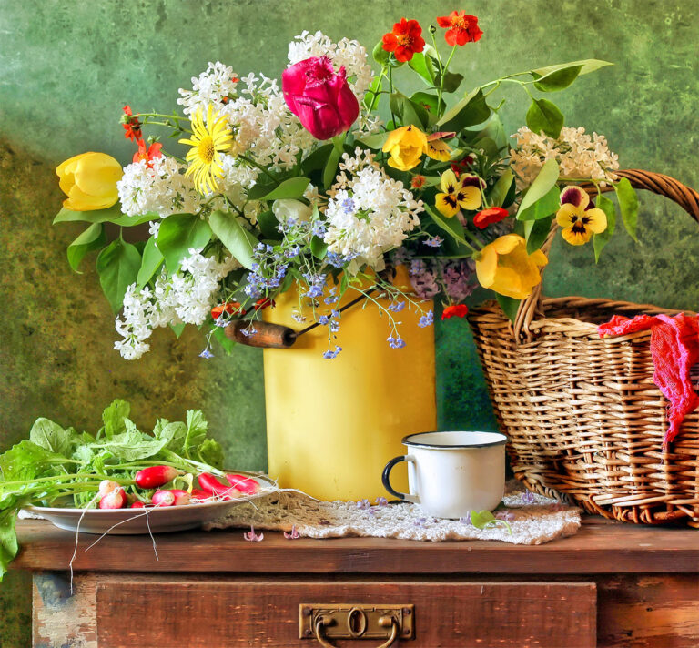 Pail of Flowers Jigsaw Puzzle