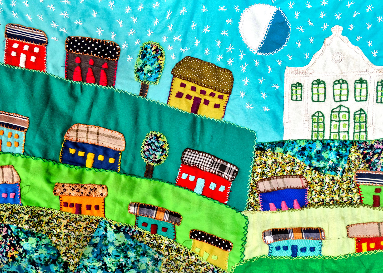 Patchwork Village Jigsaw Puzzle