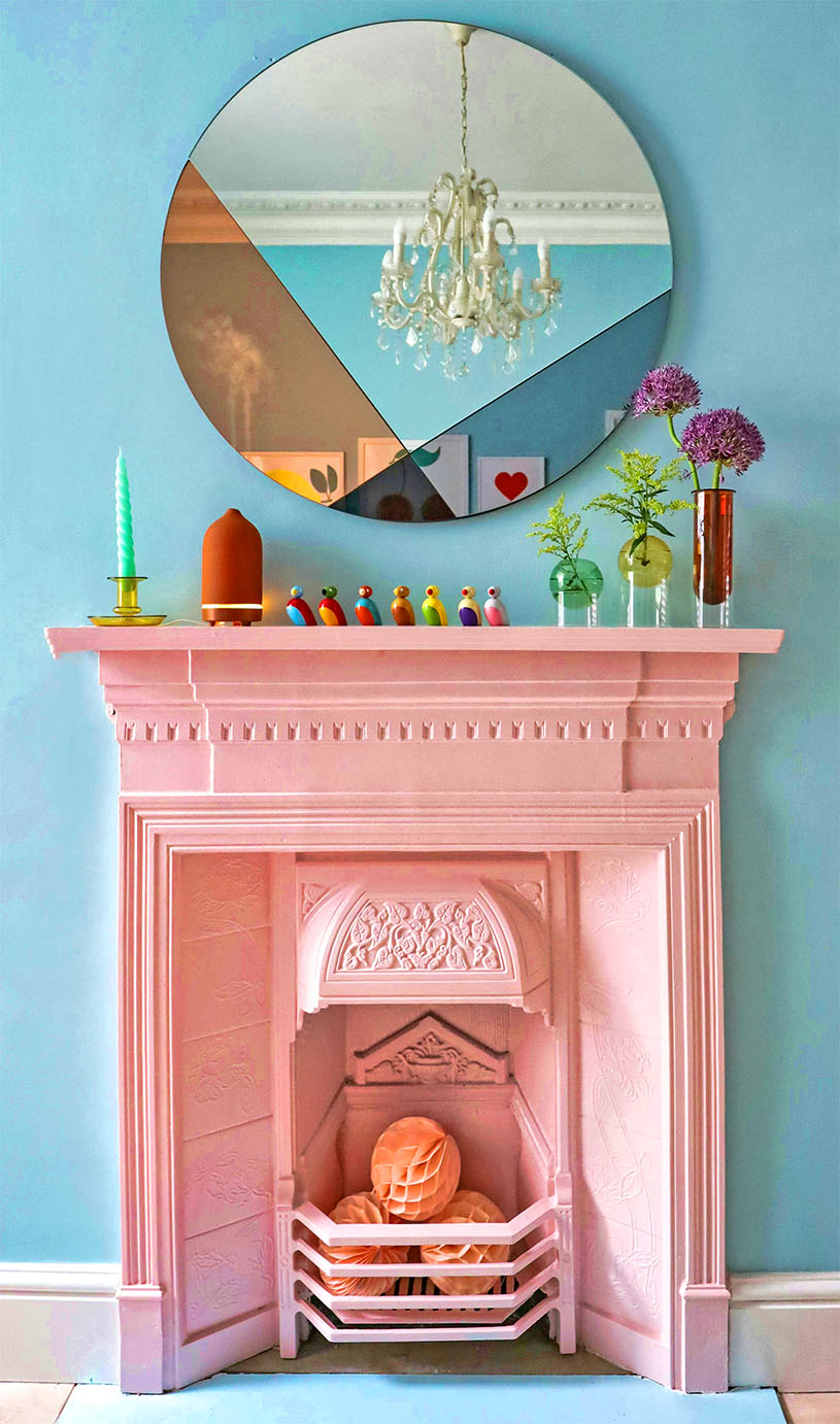 Pink Fireplace Jigsaw Puzzle