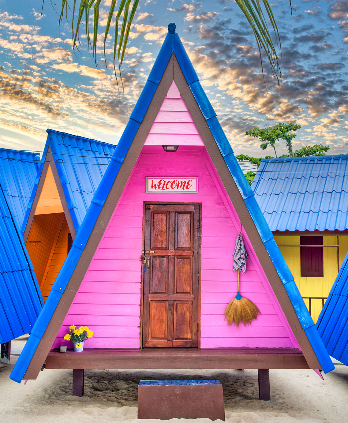 Pink Triangle House Jigsaw Puzzle