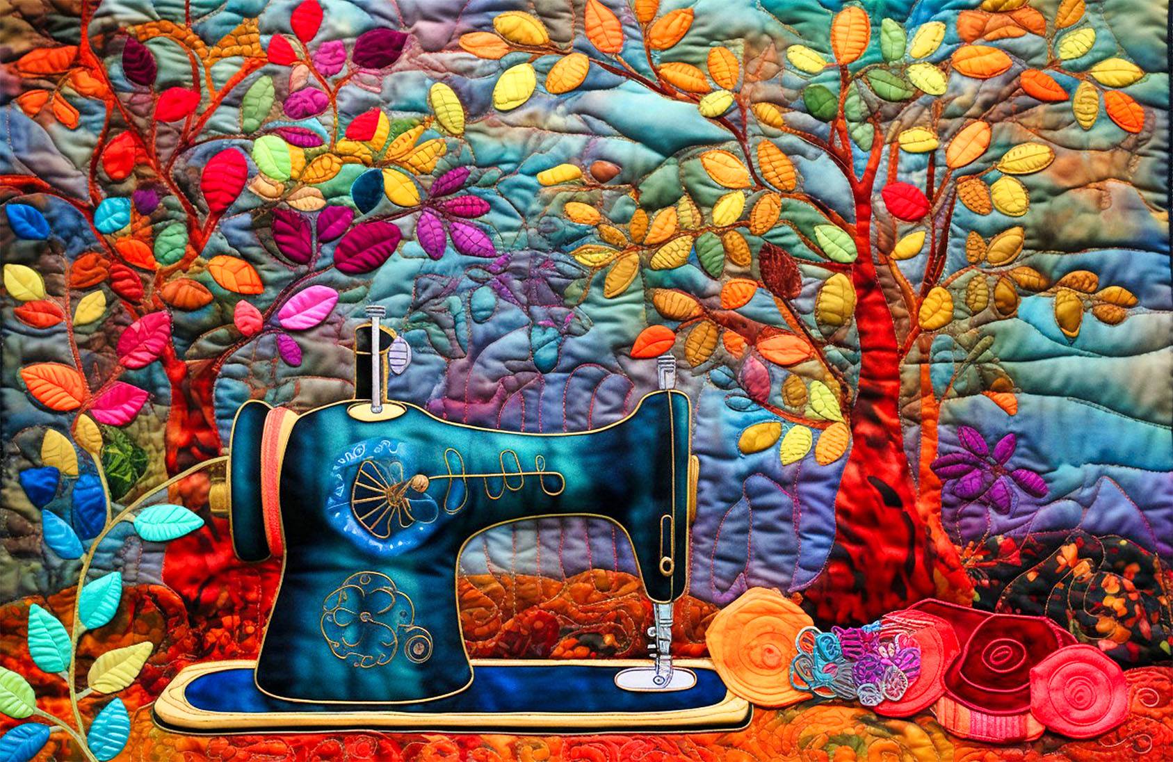 Quilted Sewing Quilt Jigsaw Puzzle