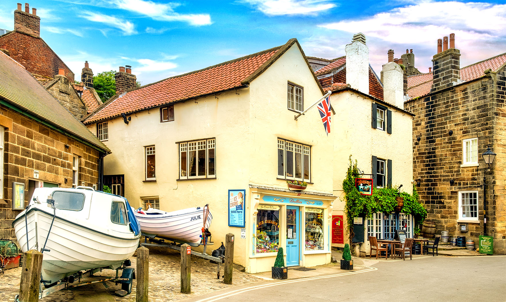 Seaside Village Street Jigsaw Puzzle