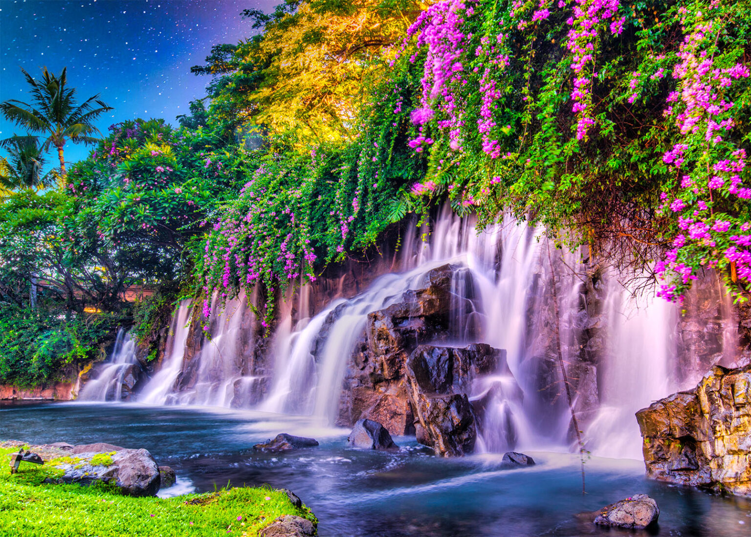 Serene Waterfall Jigsaw Puzzle
