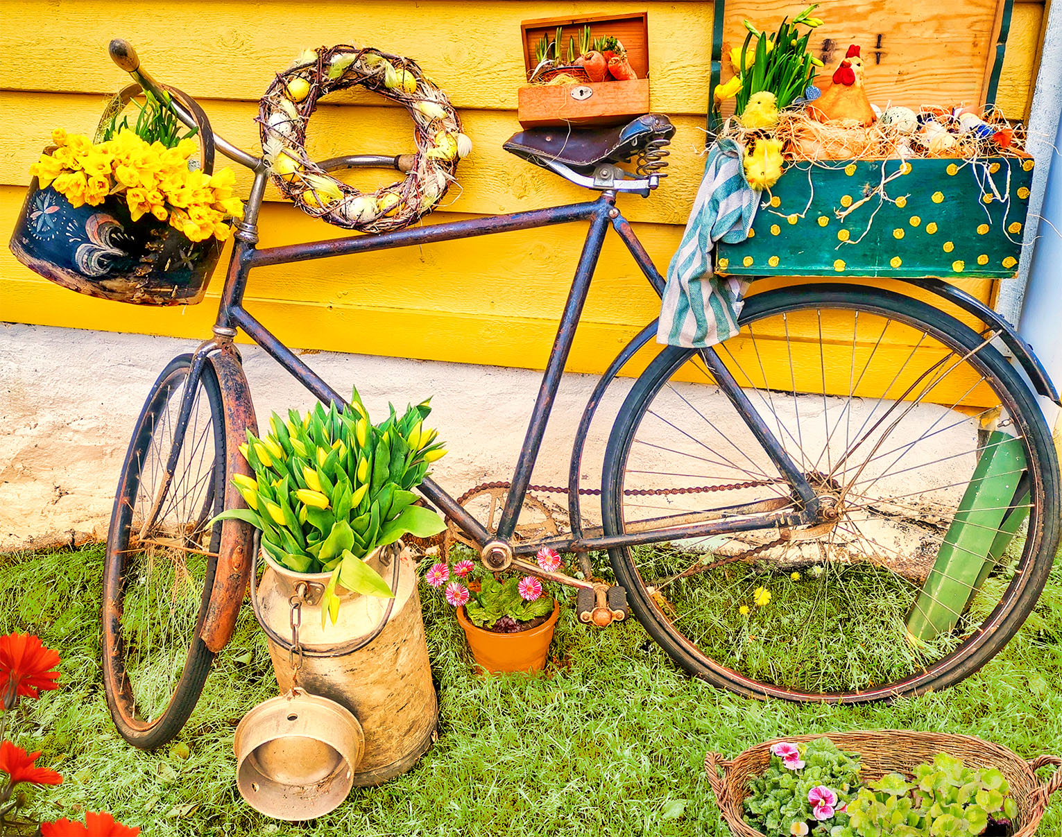 Spring Vintage Bicycle Jigsaw Puzzle