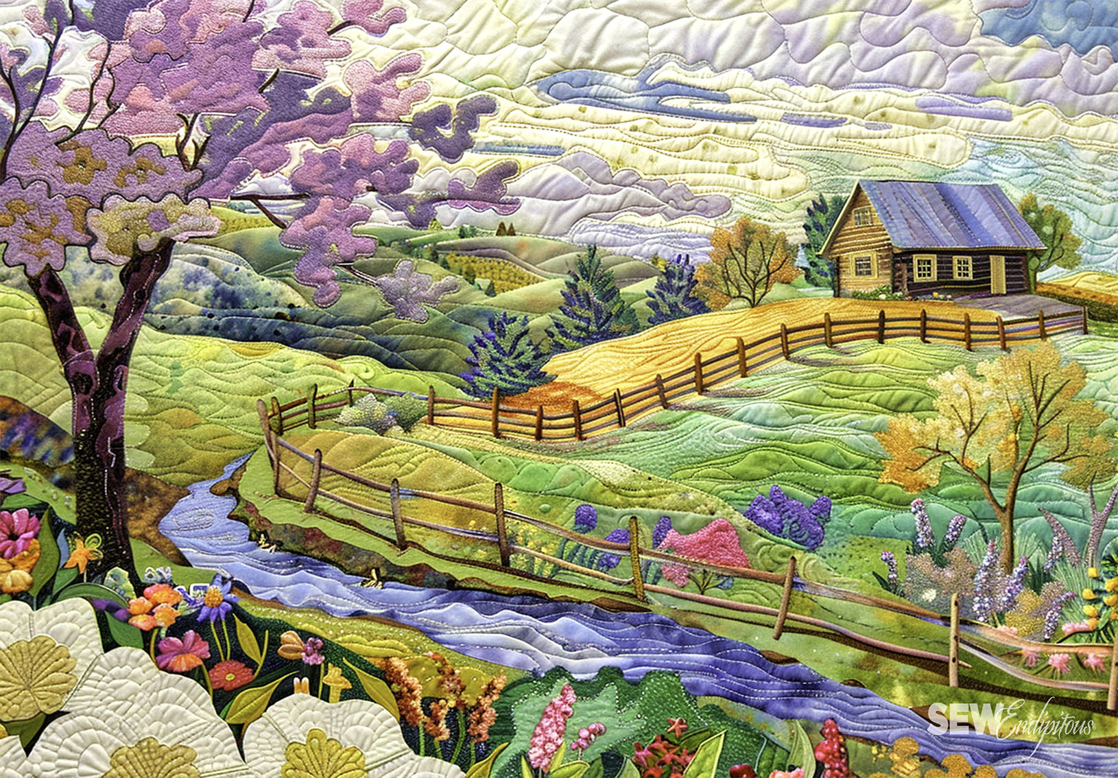 Springtime Morning Quilt Jigsaw Puzzle