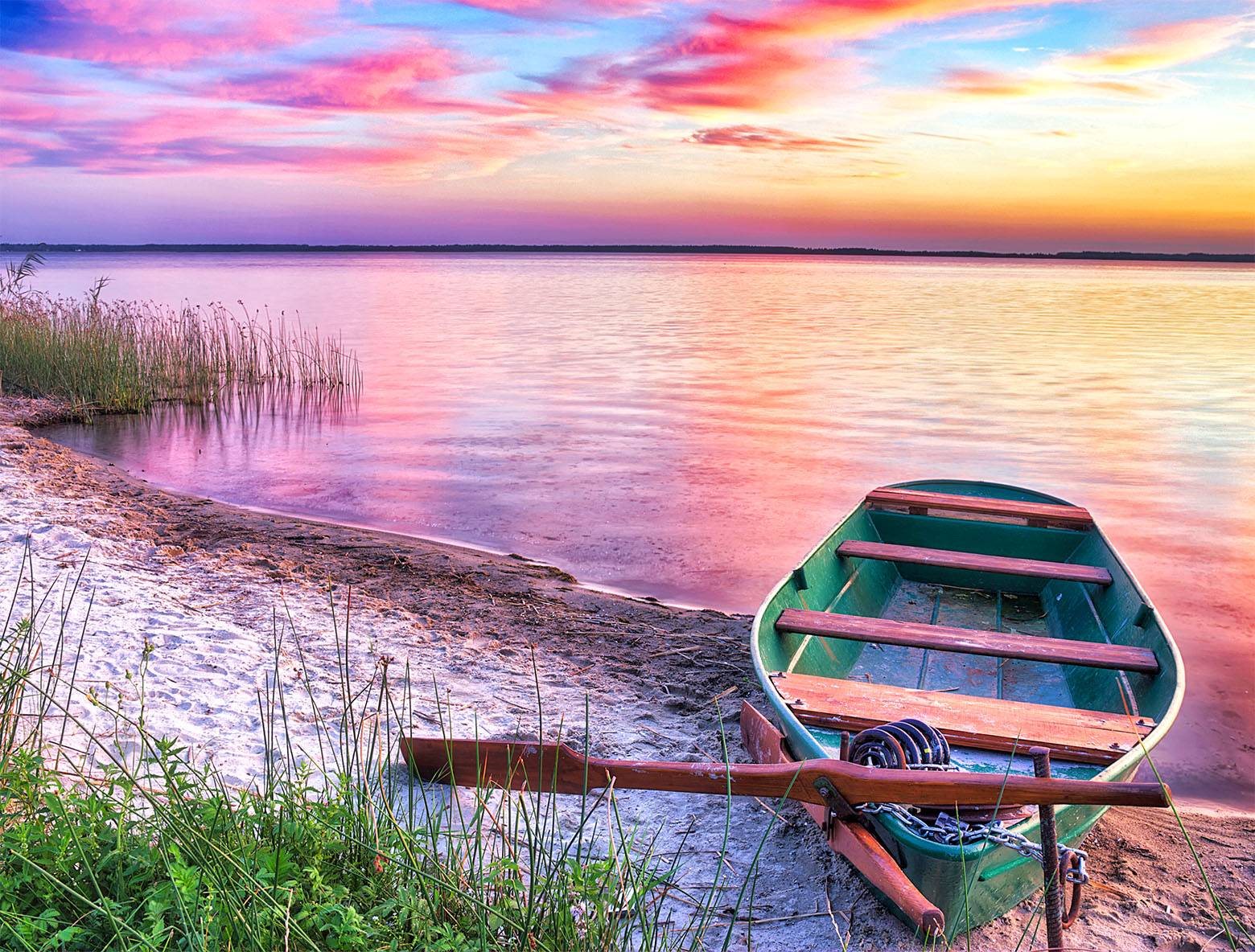 Sunset on the Lake Jigsaw Puzzle
