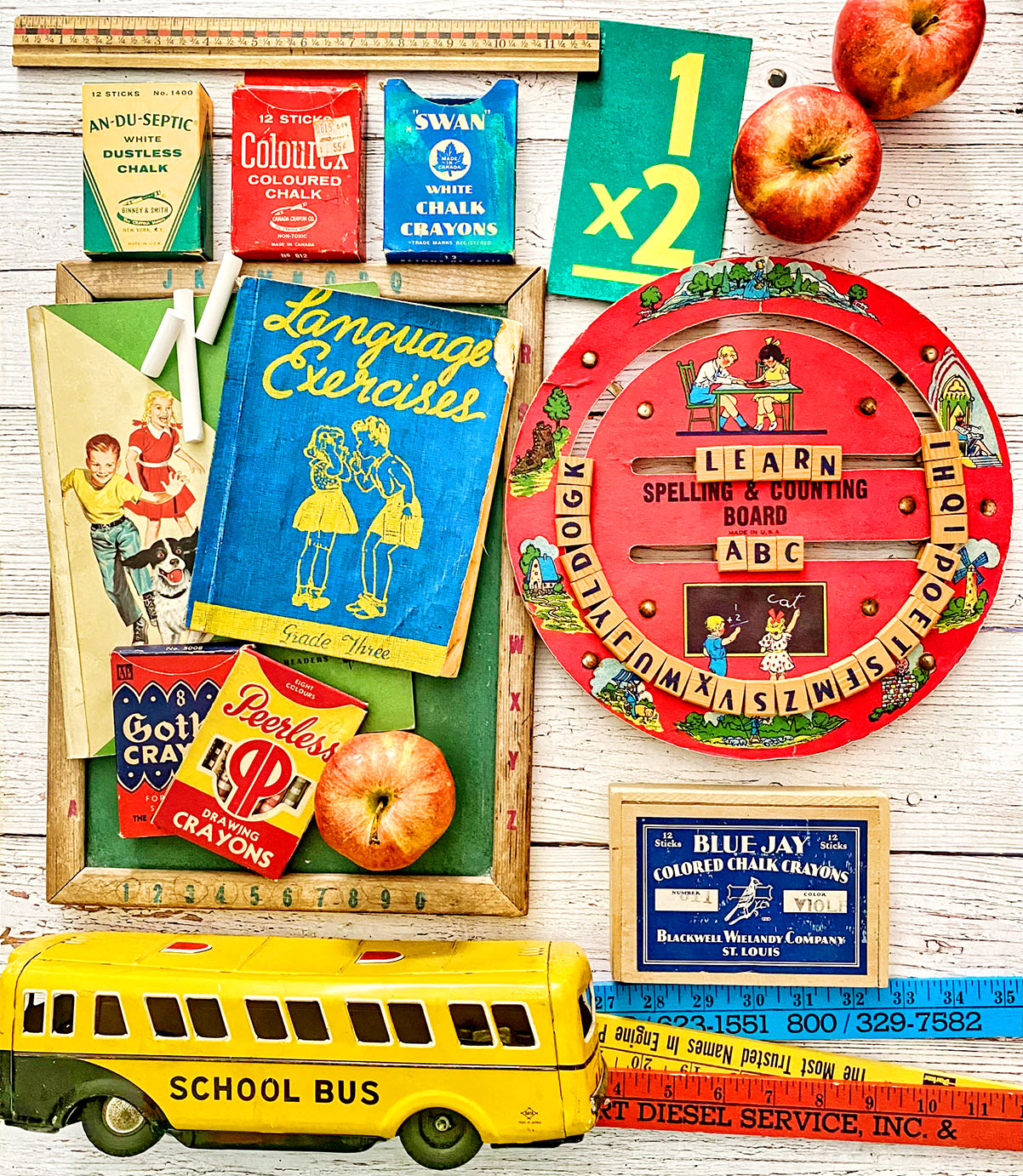 Vintage School Supplies Jigsaw Puzzle