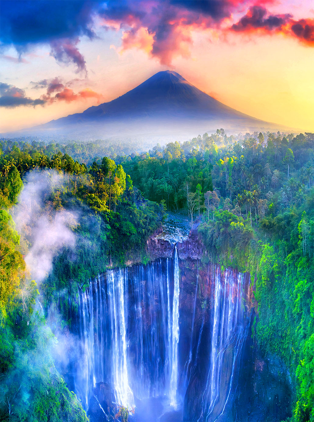 Volcanic Waterfall Jigsaw Puzzle