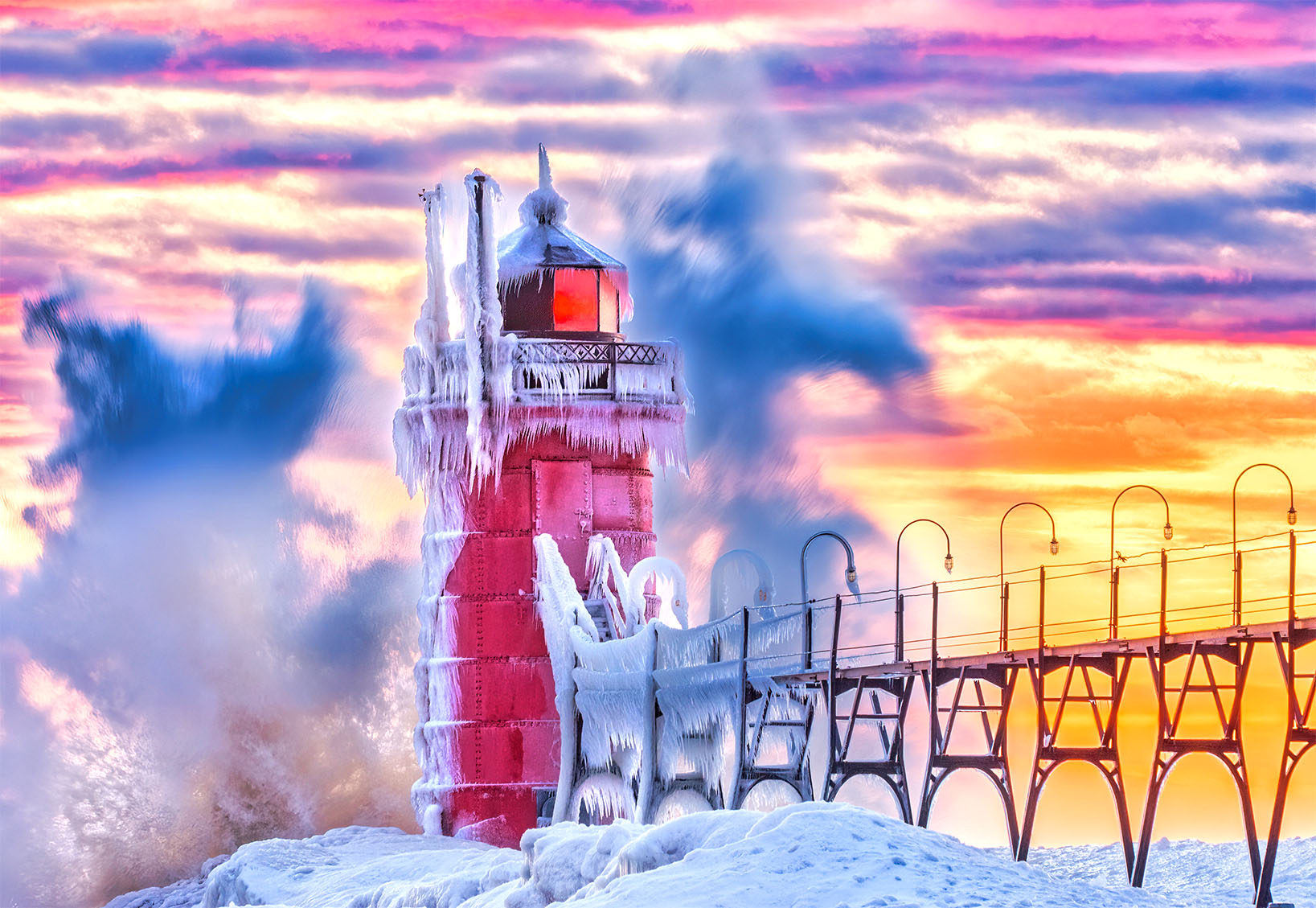 Winter Lighthouse Jigsaw Puzzle