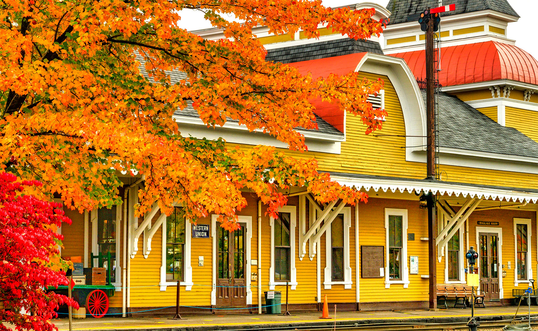 Yellow Train Station Jigsaw Puzzle
